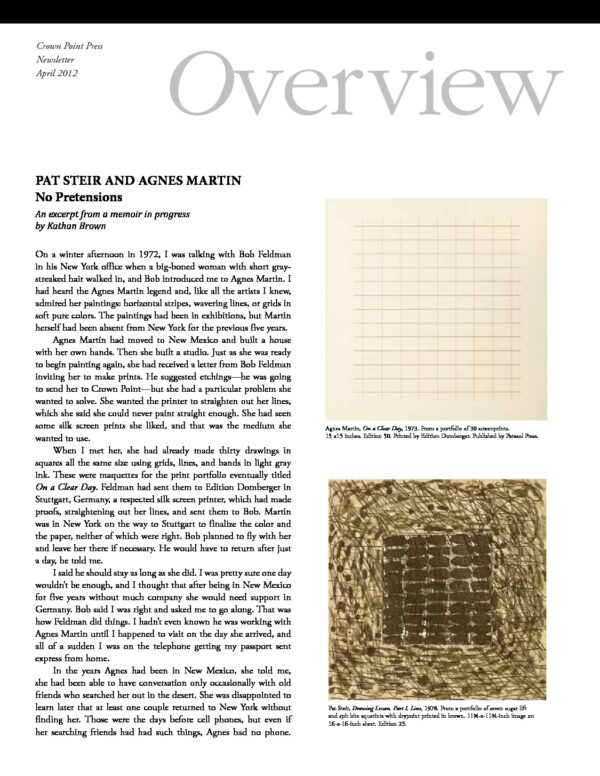 Steir 2012 Overview - Crown Point Press